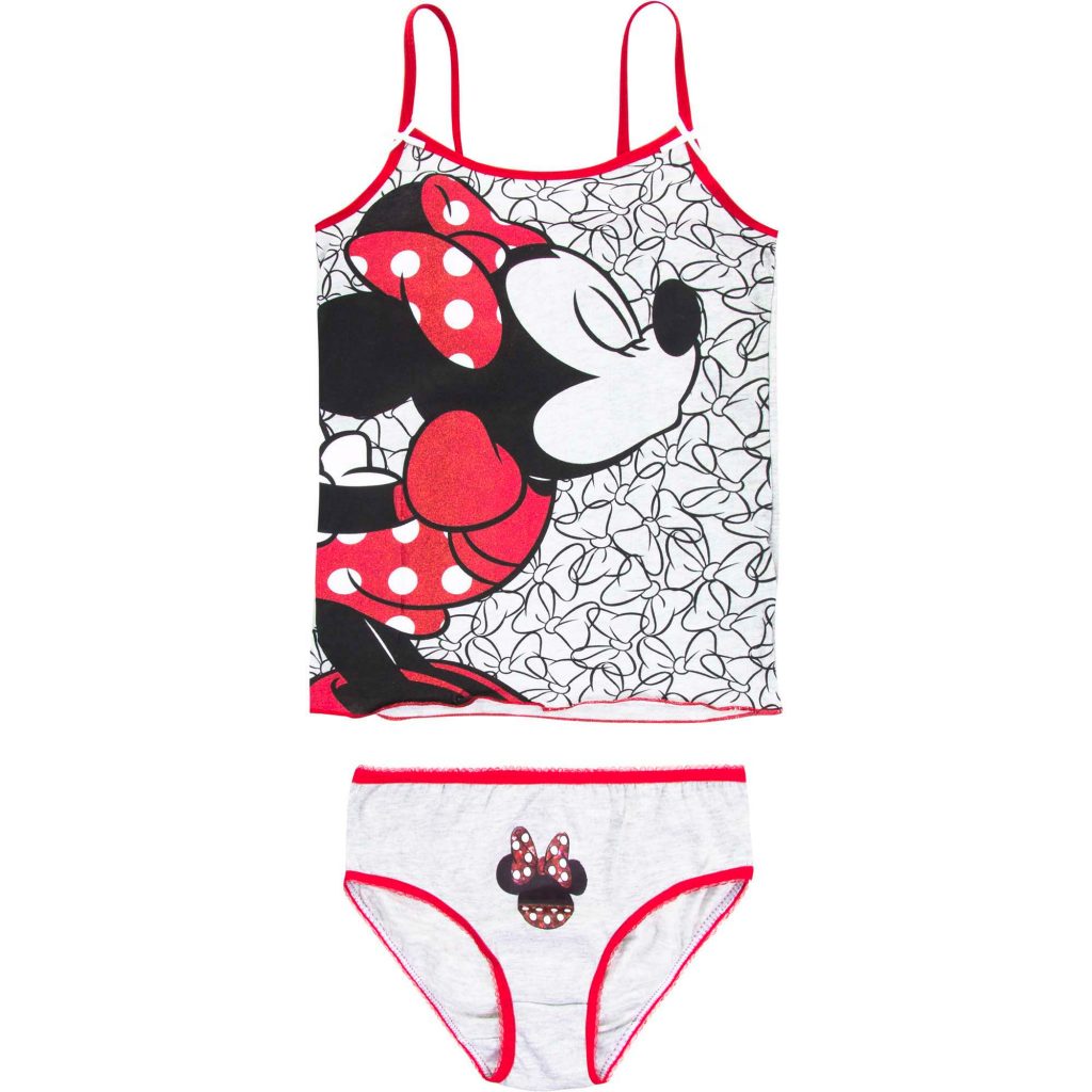 Underwear Set – Minnie Mouse Glitter Kiss- Singlet and Briefs – Simply ...